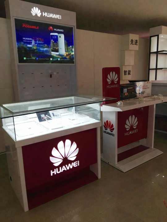 Retail High End Mobile Phone Display Cabinet for HUAWEI