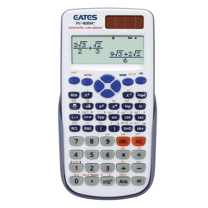 EATES Original Scientific Calculator FC-82ESC | 10+2 Digits, Dual Power ...