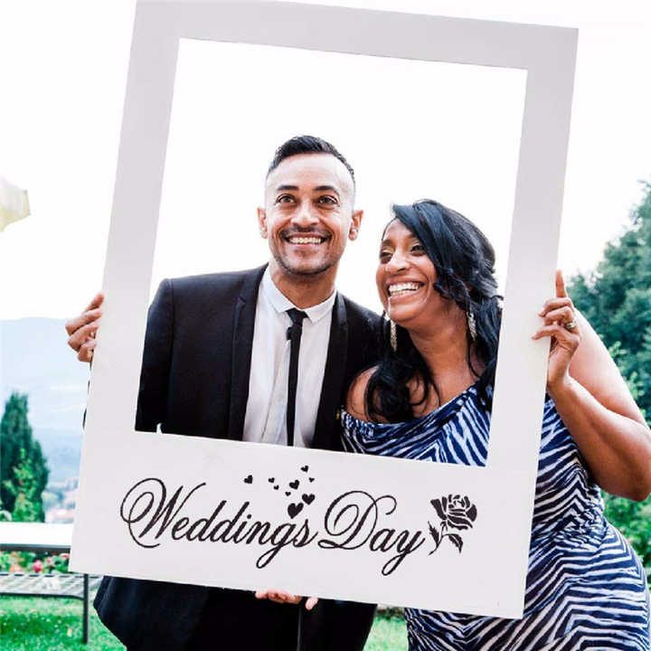 DIY Photo Frame Paper Photo Booth Props Picture Selfie Frames ...