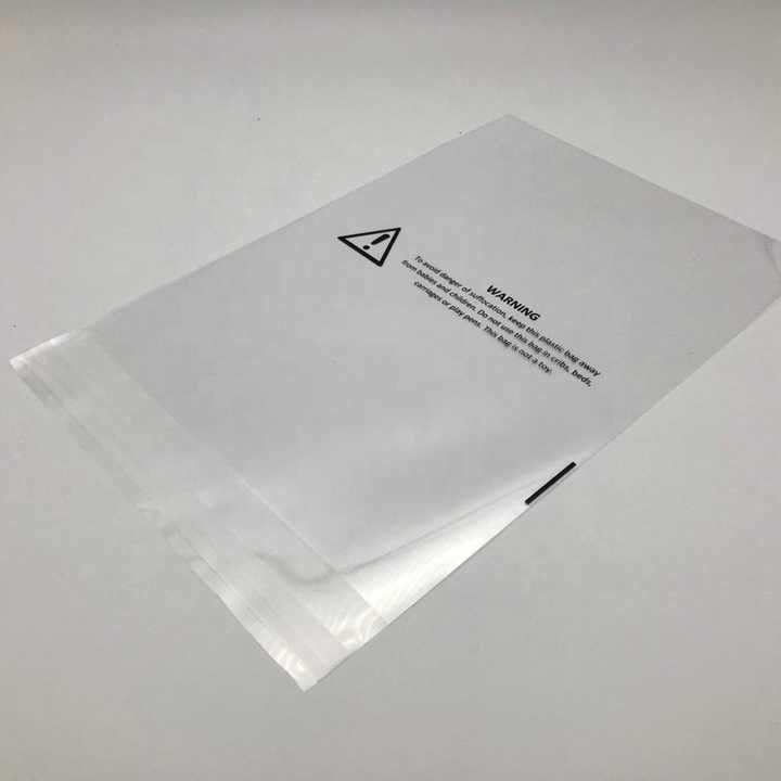 Custom Size Cellophane Polybag Packaging with Warning