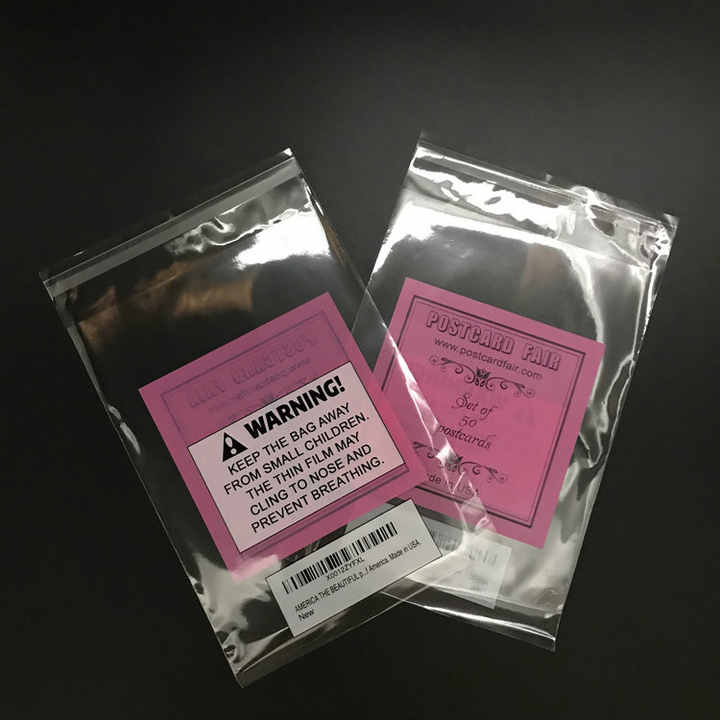 Custom Size Cellophane Polybag Packaging with Warning