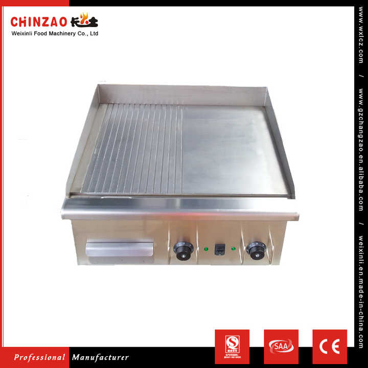 CHINZAO Faire Chinois Comptoir Cuisine Plat Moitié Rainurés En Acier ...