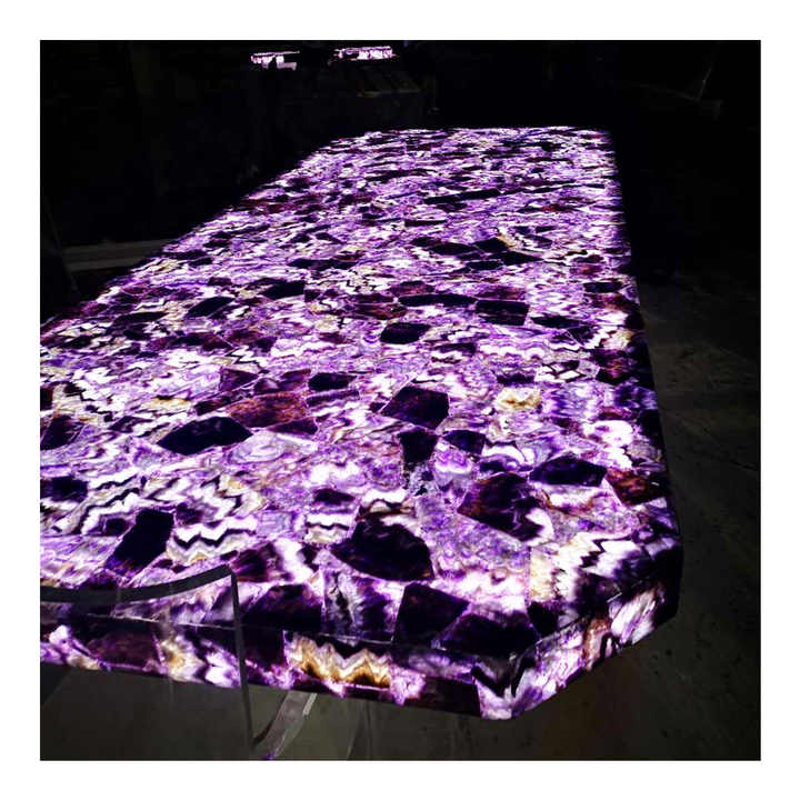 Amethyst Geode Polished Faux Marble Tile for Countertops