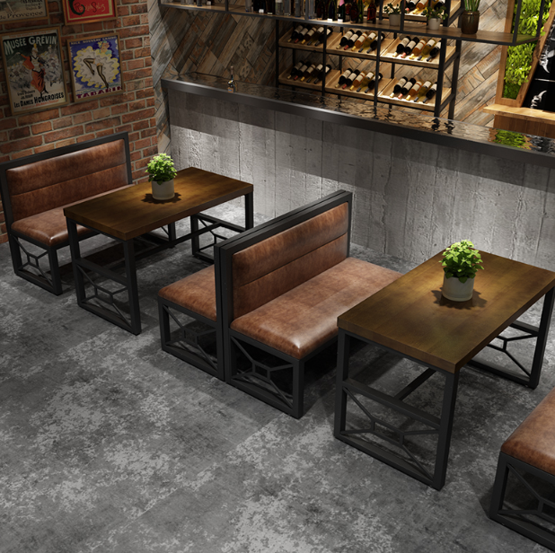 Barbecue Coffee House Lounge Sofa - Retro Industrial Style