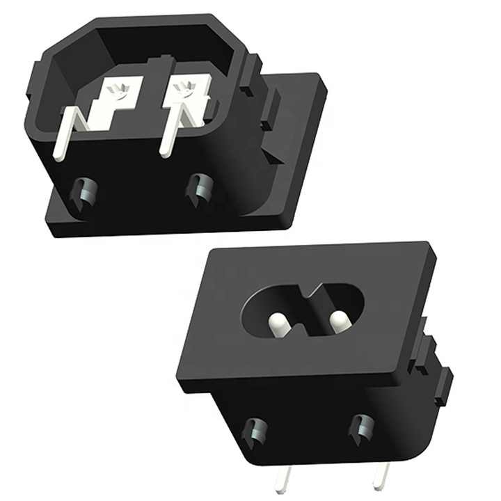 IEC C8 Inlet Pcb Mount Ac Power Socket for Industrial Use