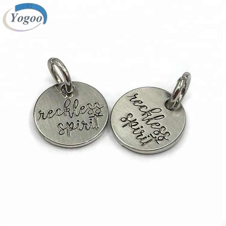 Custom Stamped Metal Charms - Personalized Zinc Alloy
