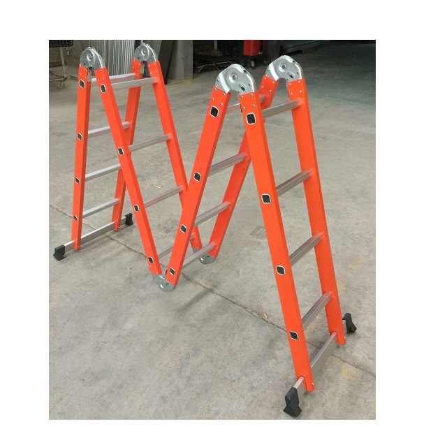 16 Steps Aluminium and Steel Folding Ladder - Durable & Versatile
