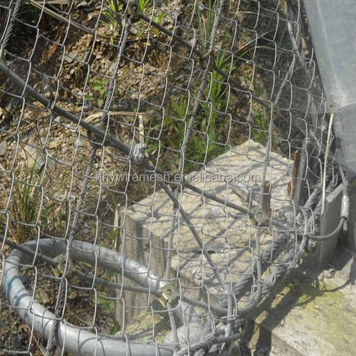 PVC Rockfall Barrier Fence Wire Rope Netting - Slope Protection