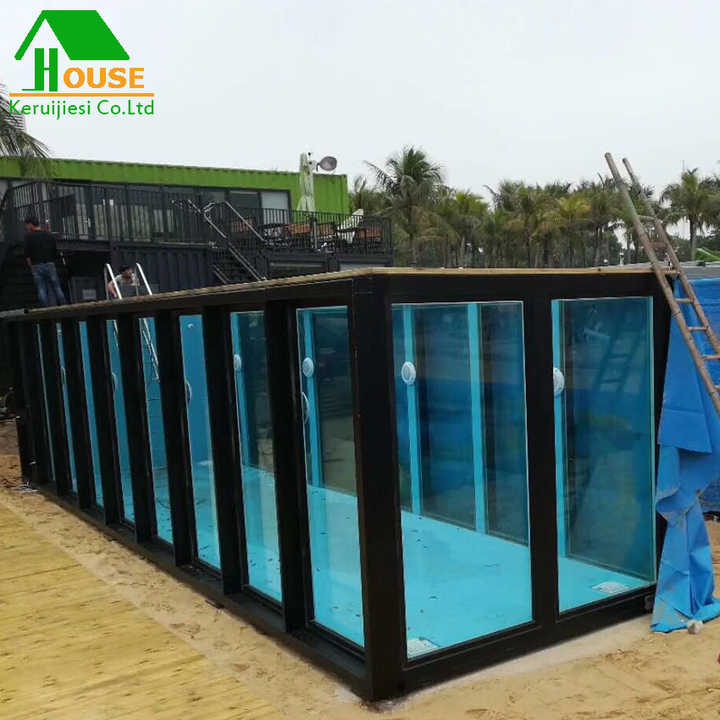 2018 pop-up container swimming pool customized steel structure container