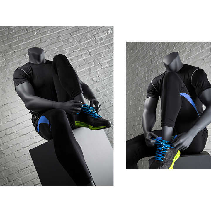 Muscular Male Mannequin Headless Sports Muscle Sitting Man Mannequin ...