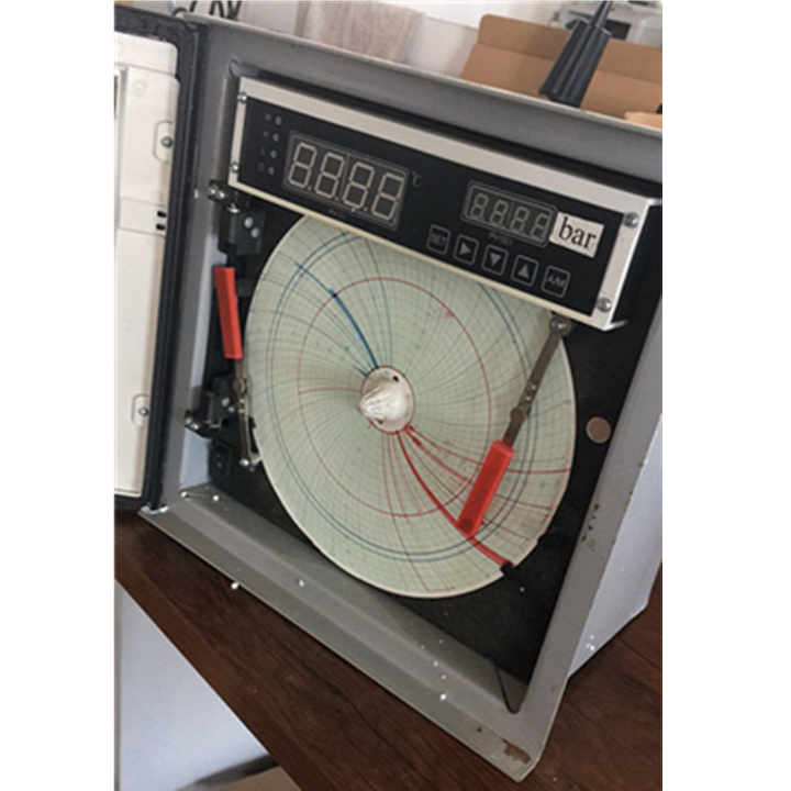 Single/double pen paper circle temperature and pressure chart recorder ...