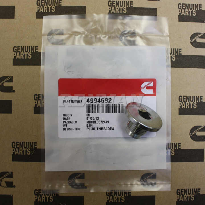 Foton Cummins Engine ISF2.8 Oil Pan Threaded Plug 4994692