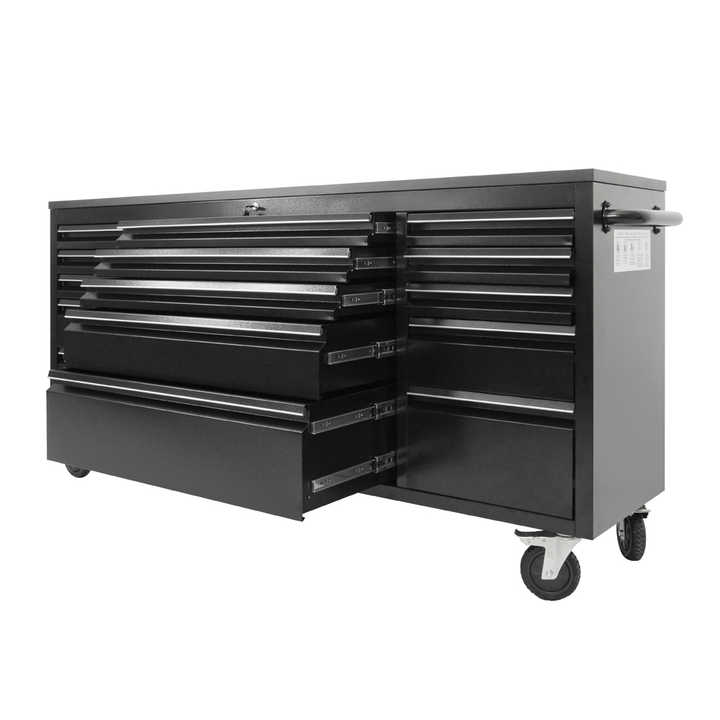 72 Inch 15 Drawer Work Bench Tool Box Chest Cabinet