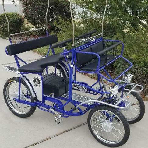 Deluxe 2person S 4wheels SURREY BIKE with LED Lights & Baby Seat