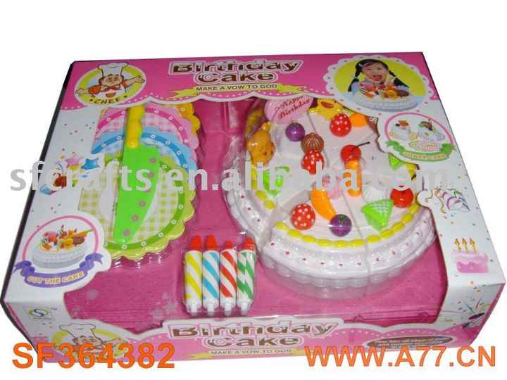 Plastic Birthday Cake Toy - Fun Kitchen Set by HONGFENG