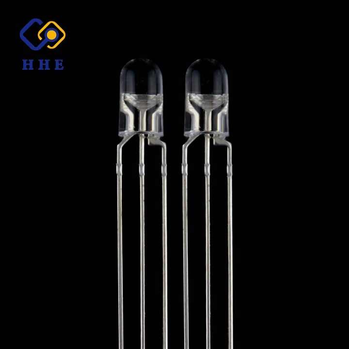 3 Legs 5mm Round Two Color Led Diode For Led Strip - Buy 3 Legs Two ...