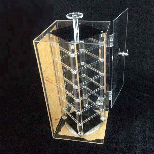 Clear Acrylic Rotating Earrings Display Case for Jewelry, Holds 108 ...