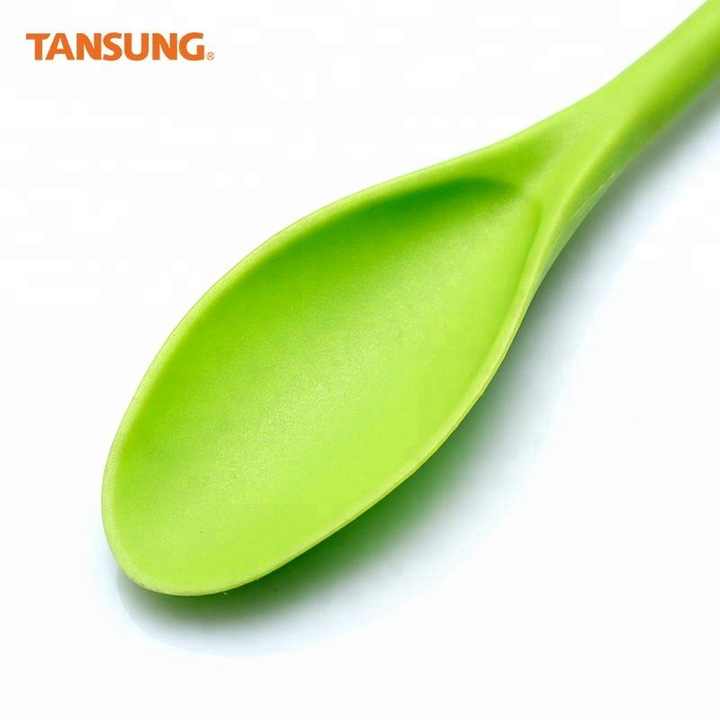 3pcs Green Colour Plastic Baby Salad Mixing Spoon Set Tea Spoon ...