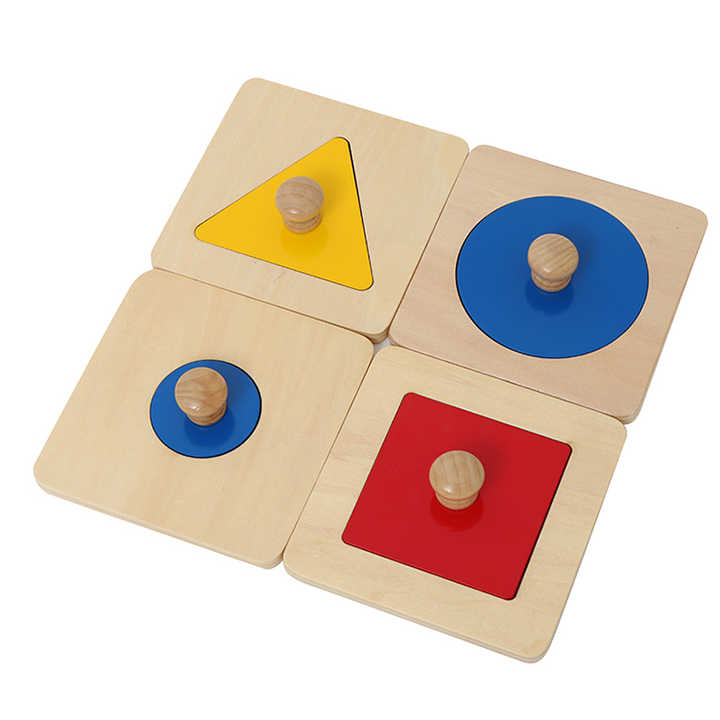 Adena Montessori Single Shape Puzzles Toys Preschool Learning Wooden ...