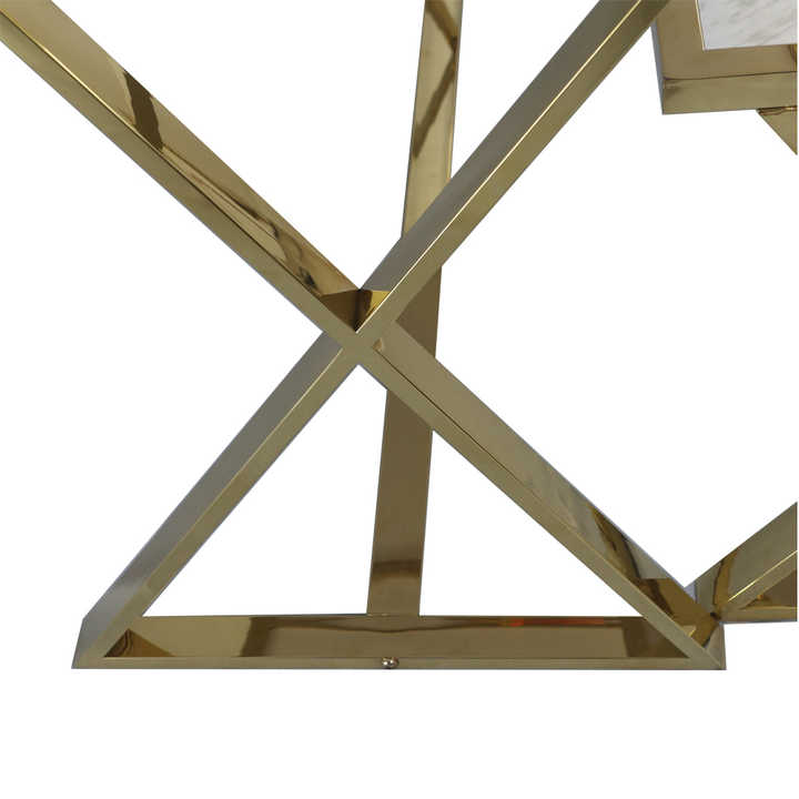 Gold Marble Grain Modern Display Table for Retail Clothes Shop