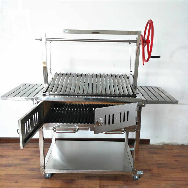 Customized Steel Built in Brick Asado Grill Parrilla Argentine Charcoal ...