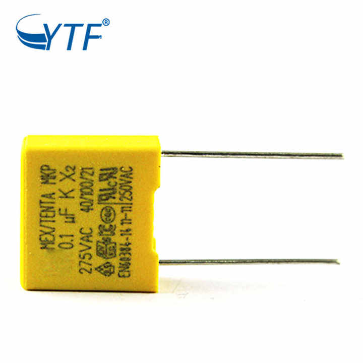 Yellow Box Type Polypropylene Capacitor 0.1UF 275V X2