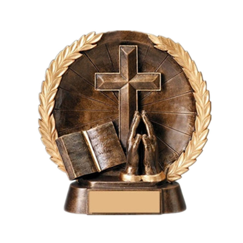 Christian Cross Plaque Statue - Customized Art & Collectible