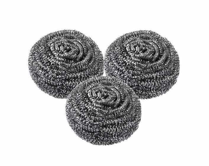 Silver Cleaning Scrubber Roll - Durable Stainless Steel