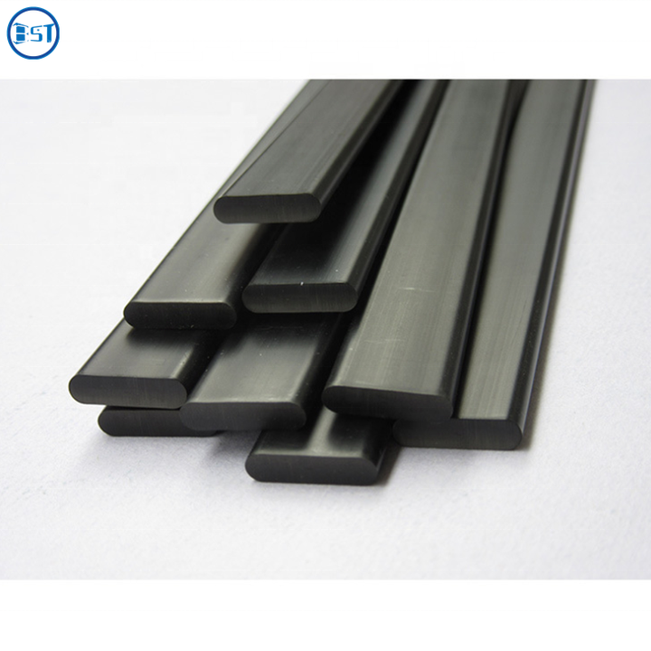 Extrusion PVC Flat Bar Black Solid Liner Plastic Strip Profile