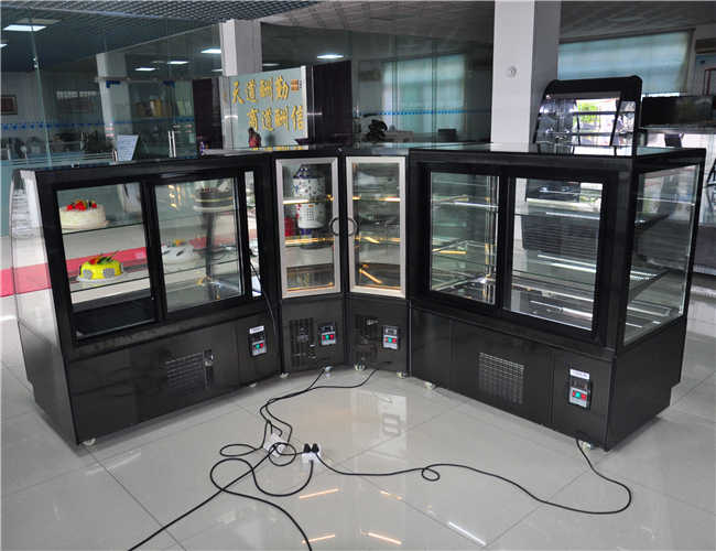 Right Angle Corner Commercial Cake Display Bread Showcase Refrigerated ...