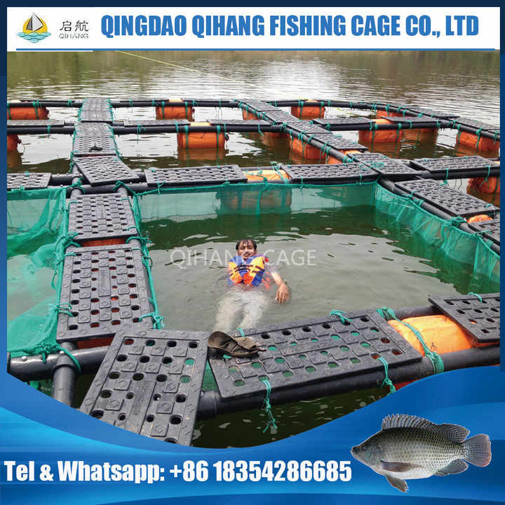 3x3m Fish Farming Cage with Walkways and Buoys - QH-21