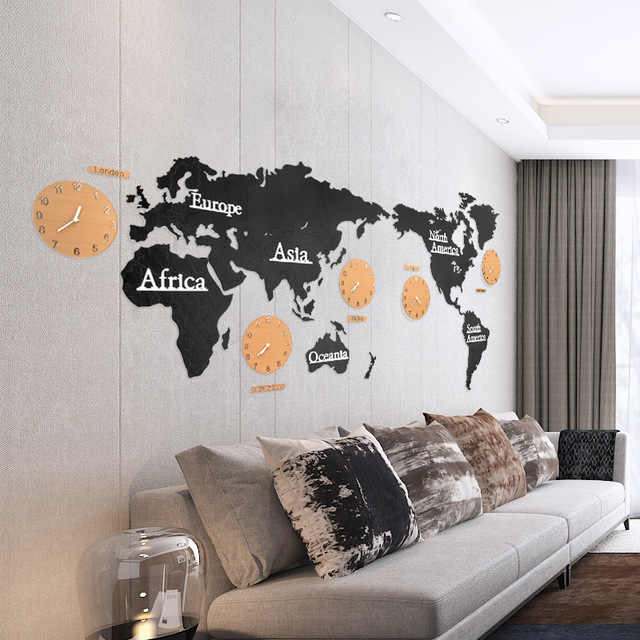 Oversized Creative 3D DIY Customized World Map Wall Decor
