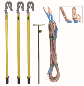 portable ground earth rod earth wire set and clamp, portable ground ...