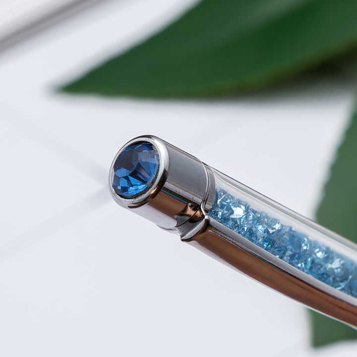 High quality crystal pen crystal ball pen with diamond top for wedding ...