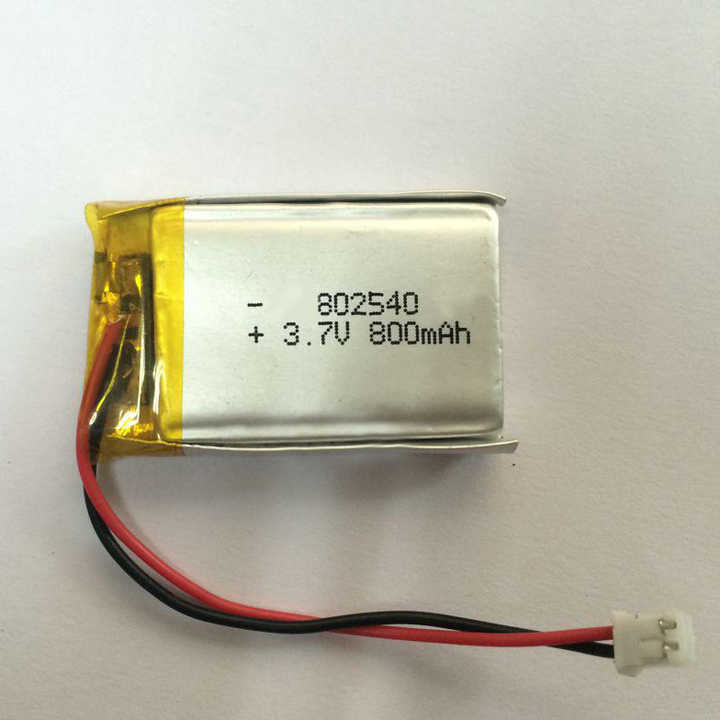 802540 Polymer Li-Ion Battery - 800mah, 3.7V, 1000 Cycles