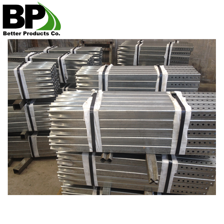 Traffic Road Safety Perforated Steel square Sign Tubing Post Telespar ...