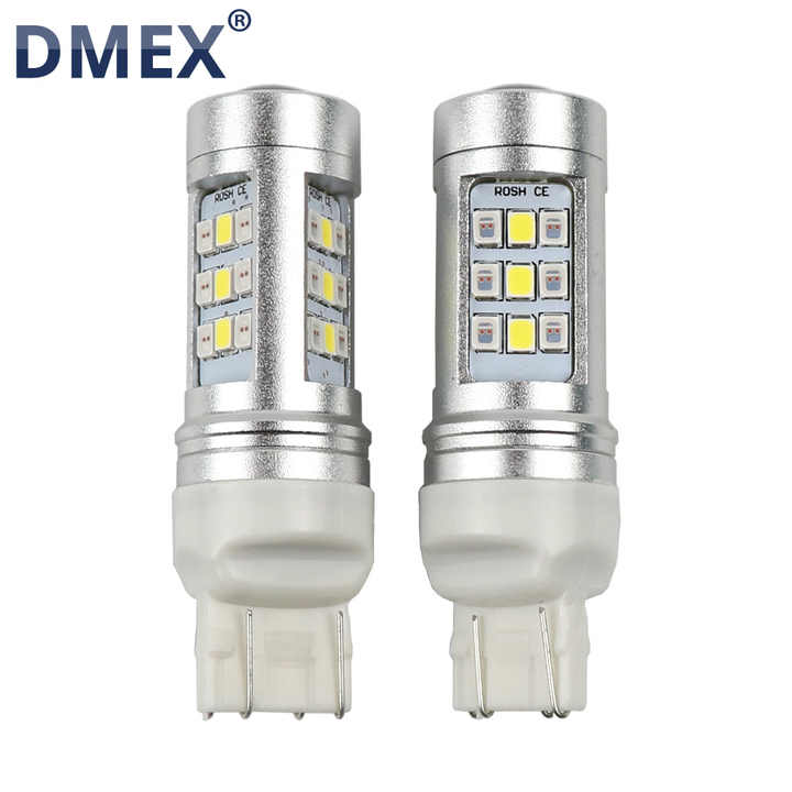 DMEX T20 W21/5W 7443 LED Car Tail Light - Dual Color White & Yellow