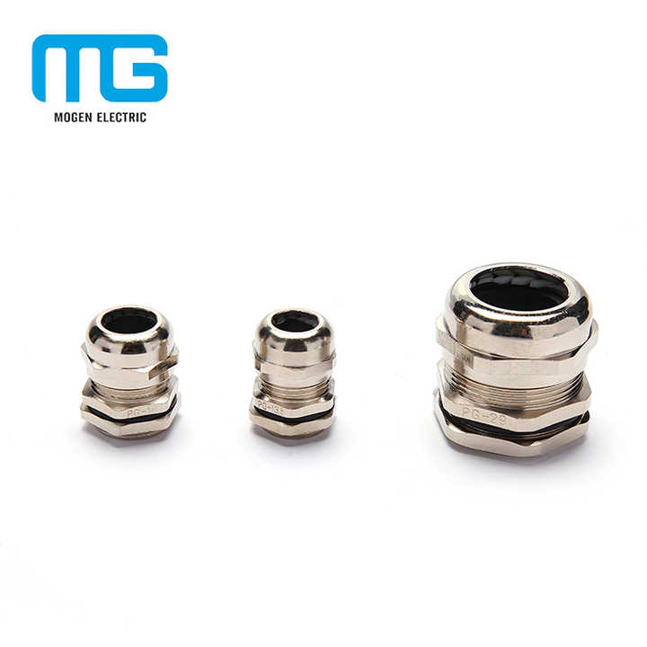 PG25 Brass Nickel-Plated Metal Cable Glands Connector