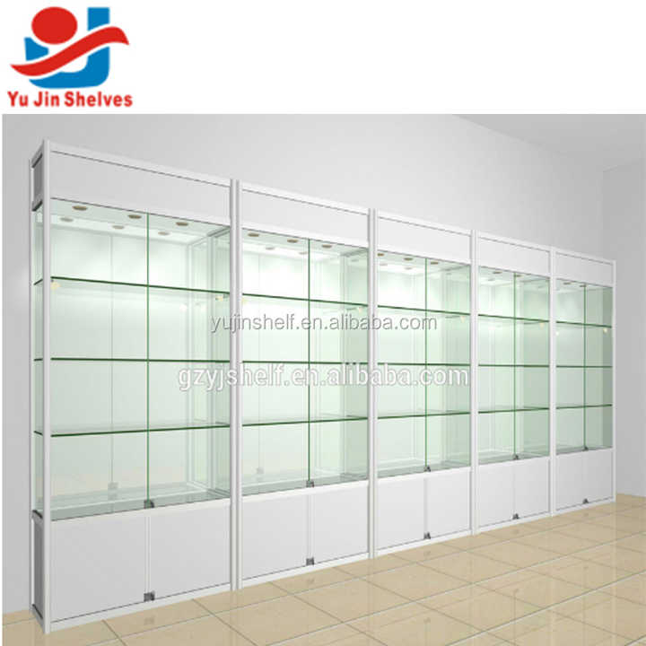 White Glass Display Vitrine - Stylish & Durable Showcase