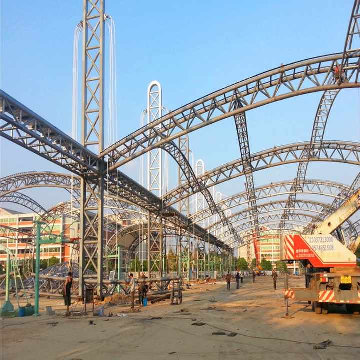 Durable Steel Frame Truss Structure for Sports Halls