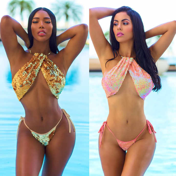 Shop Our Glitter Sparkling Swimsuit - Sexy Two Piece Bikini