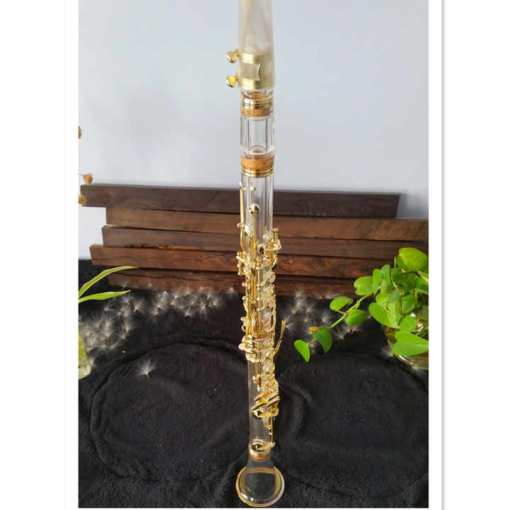 Transparent Body Rose Gold Plated Clarinet with 17 Keys