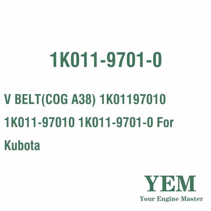 V带 (COG A38) 1K01197010 1K011-97010 1K011-9701-0 久保田| Alibaba.com