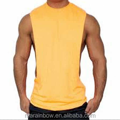 Cotton Plain Mens Tank Top - Deep Cut Muscle Tank Tops