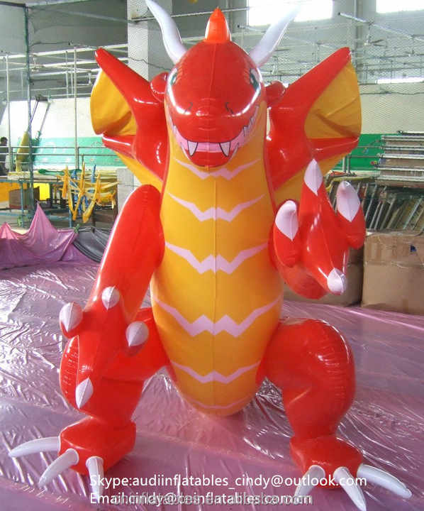 Red Shiny Inflatable Dragon - Perfect for Advertising