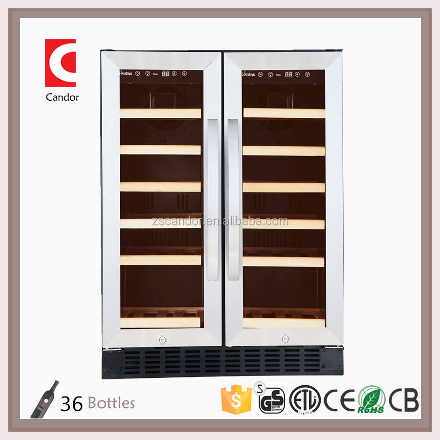 JC-116A2EQ Compressor Double Door Wine Cooler with LED Control