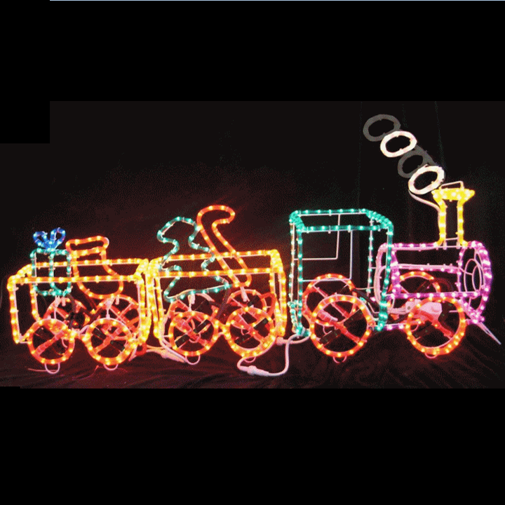 Animated Flying Santa and Reindeer - Outdoor Christmas Lights