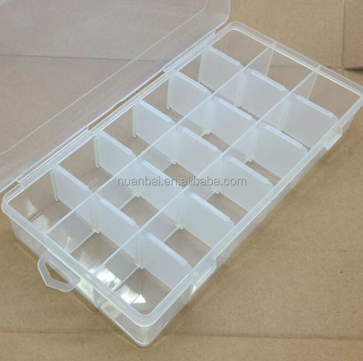 Electronic Components Storage Box - Clear PP 10-Slot Divider