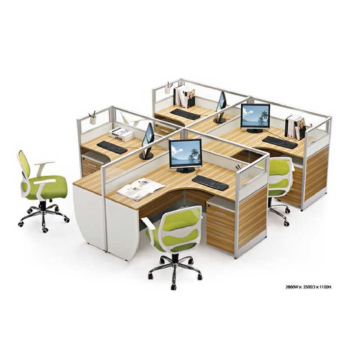 4 Person Workstation Office Furniture - Modern & Durable