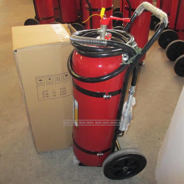 25KG-50KG-100KG DCP Trolley Fire Extinguisher Rubber Hose